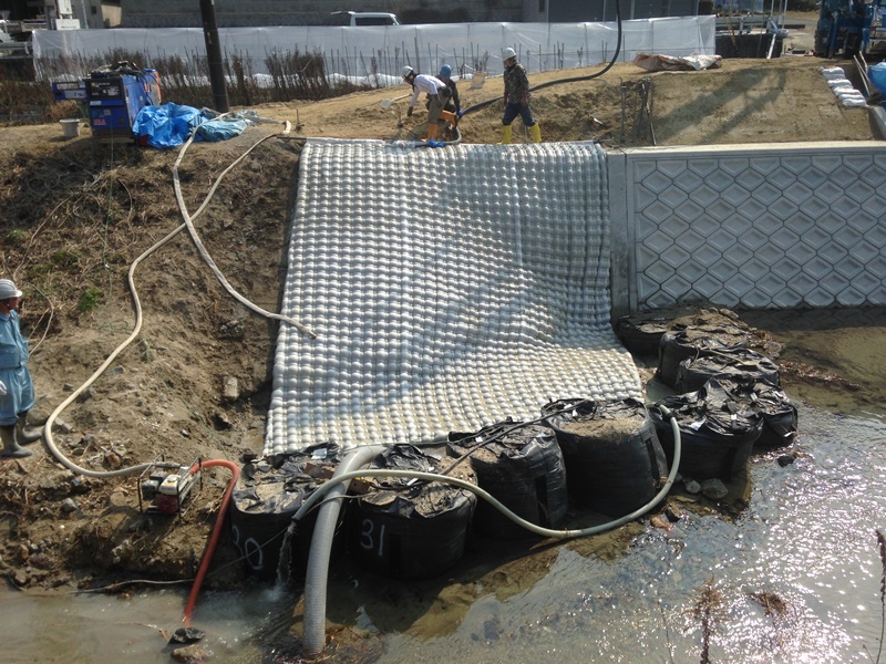 Kyoto river bank slope protection work (701) | Taiyo Kogyo Corporation